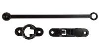 DOOR HOLD BACK BALL & SOCKET ALUM 10" BLK - 309-0010 | Detroit Hitch